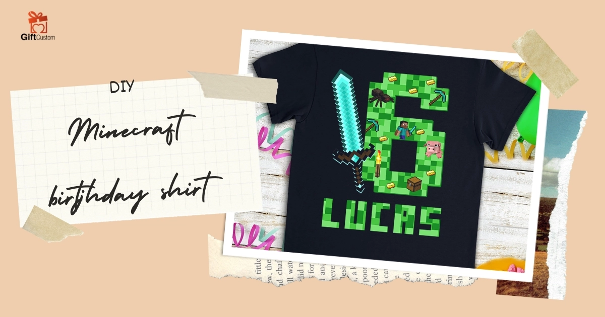How to Make A Minecraft Birthday Shirt With Free SVG File
