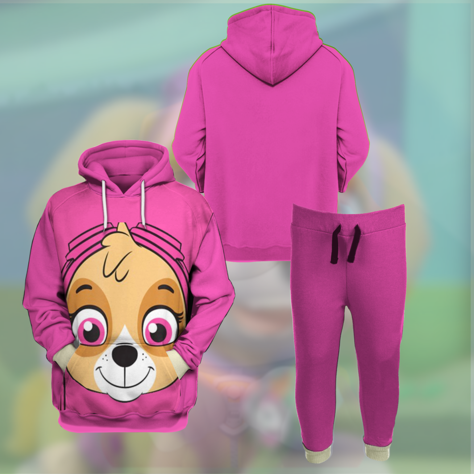 Kids Fancy Dress Hoodie Paw Patrol Kids Hoodie - Chase, Marshall, Skye ...